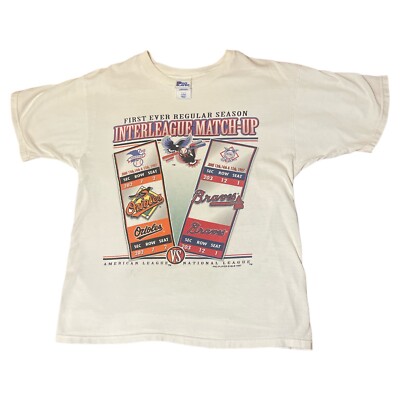 Vintage MLB ‘97 First Interleague Game Baltimore Orioles Atlanta Braves ...