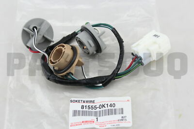 815550K140 Toyota SOCKET & WIRE SUB-ASSY, REAR COMBINATION LAMP, RH/LH ...