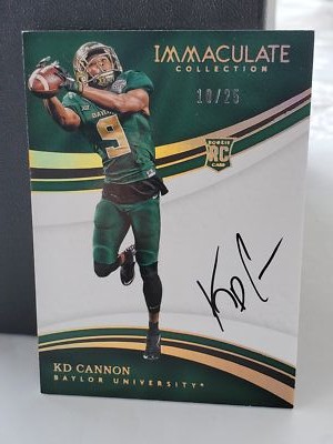 2017 Panini Immaculate Collegiate Rookie Auto 10/25 KD Cannon #110 RC ...