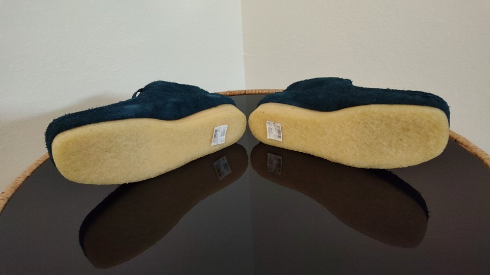 *New* Classic Clarks Wallabee Boot Deep Blue Long Hair Suede 11 Men | eBay