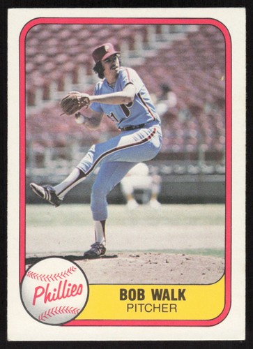 Bob Walk #14 1981 Fleer Philadelphia Phillies | eBay