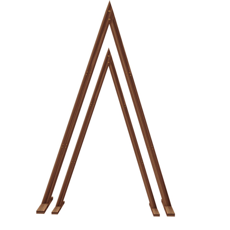 2pcs Wedding Archway Curtain Backdrop Stand Triangle Events Frame Easy ...