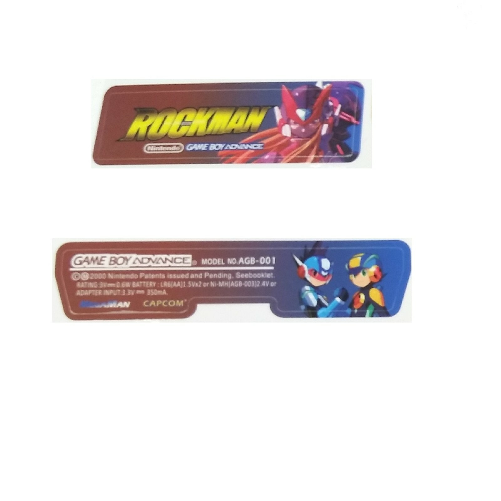 GBA Game Boy Advance AGB-001 Console Back Sticker Set of 2 PICK YOUR ...