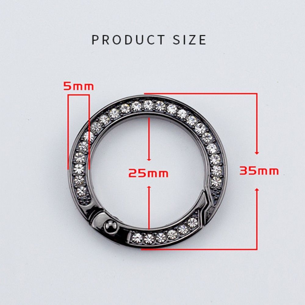 3pcs Black gold silver Carabiner 35mm Bag Belt Buckle Purses Handbags ...