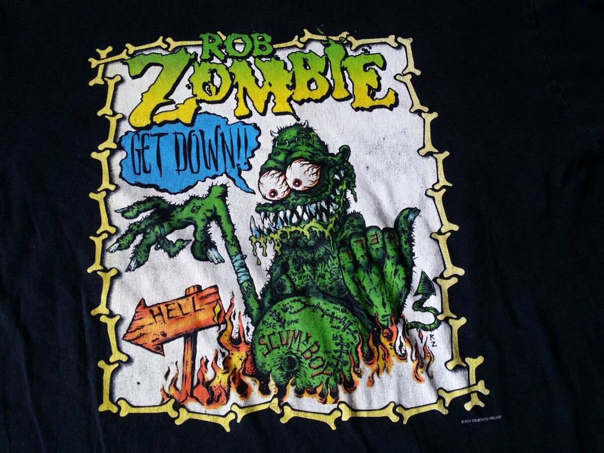 Vintage White Zombie get down T-Shirt Asrro Classic Rob Vintage White Zombie get down T-Shirt Asrro Classic Rob