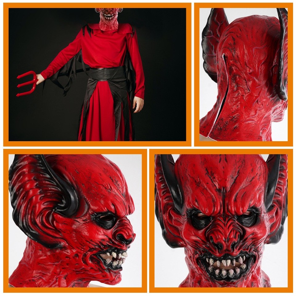 Halloween Scary Mask Creep Cosplay Head Mask Prop Halloween Costume ...