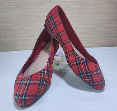 Torrid Red Plaid Muticolor ballet flats shoes Womens size 11 W Wide ...
