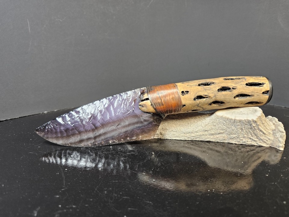 Royal Purple Rainbow Obsidian Cholla Knife~ Kenny Hull~Worldwide~Eagle ...
