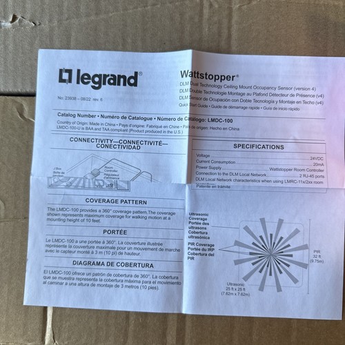 Wattstoper Occupancy sensor duel technology LMDC-100 | eBay