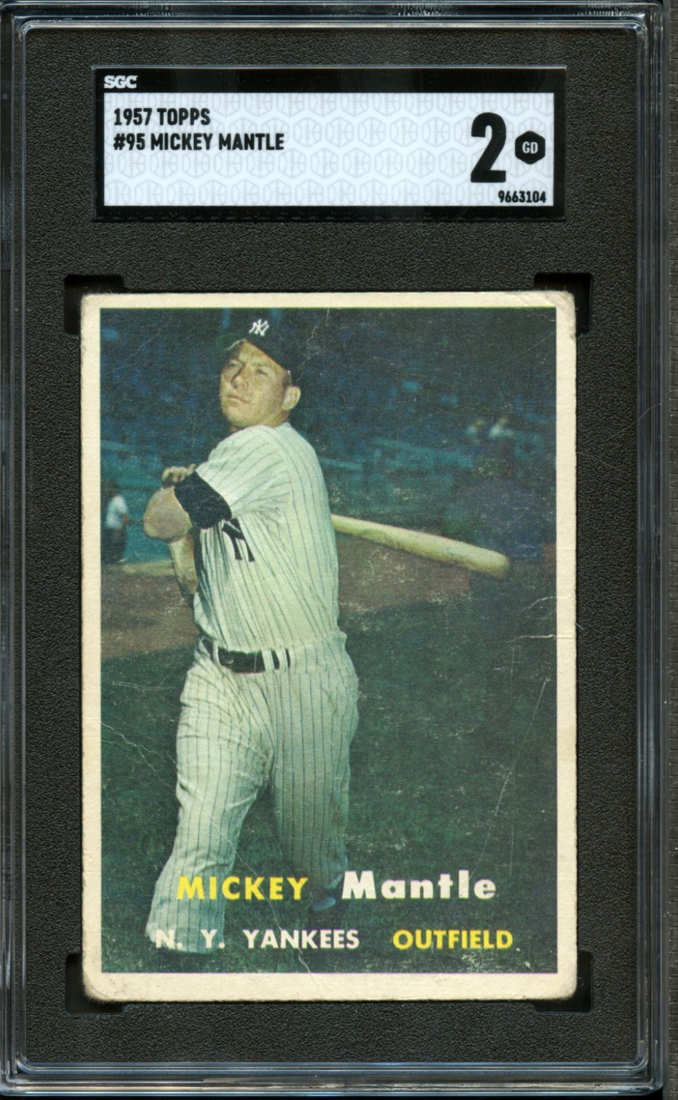 1957 Topps #95 Mickey Mantle SGC 2 | eBay