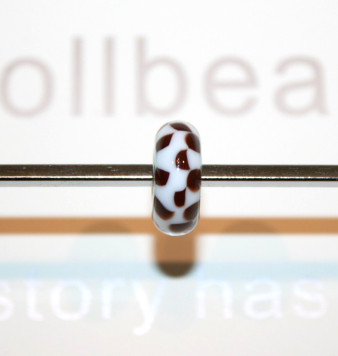 New TROLLBEADS OOAK One of a Kind Unique LAA 925S Bead WhiteBrown ...