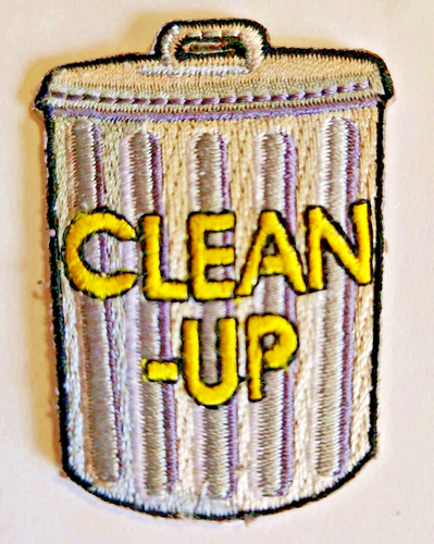 Girl Boy Cub CLEAN UP Garbage Can Fun Patches Crest Badges SCOUT GUIDE ...