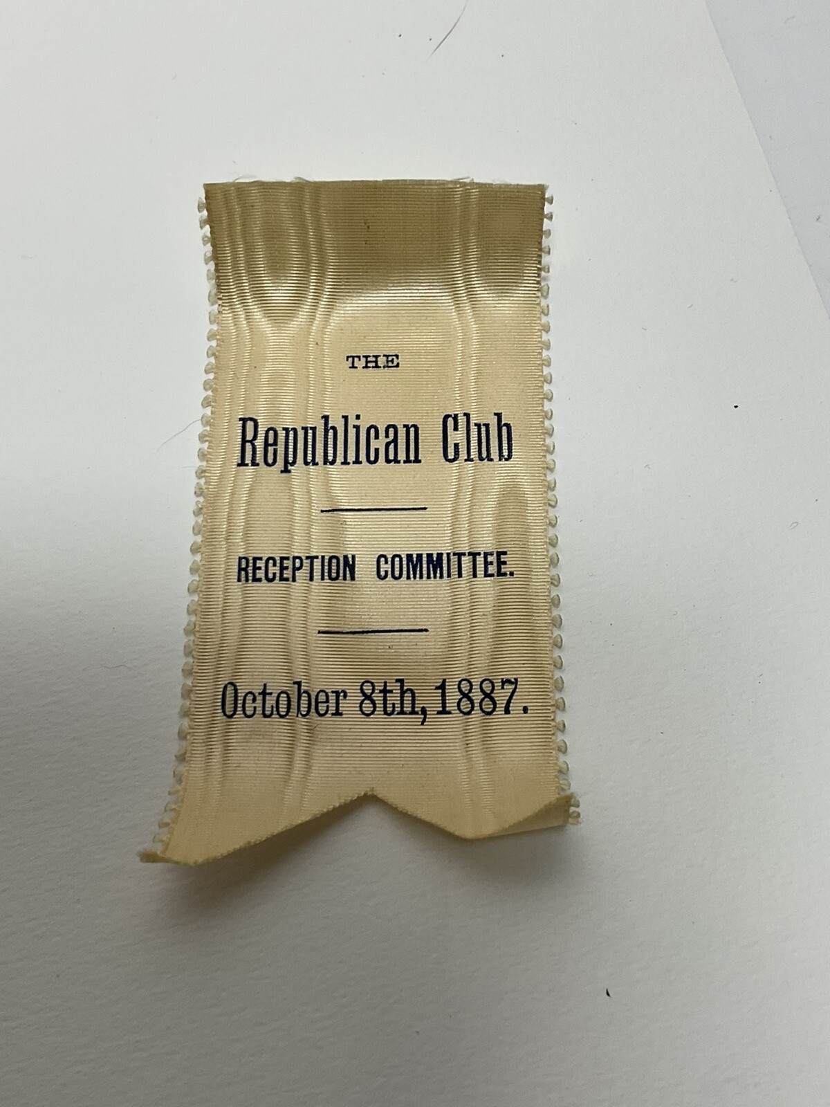 1887 The Republican Club Reception Committee New York City Original ...