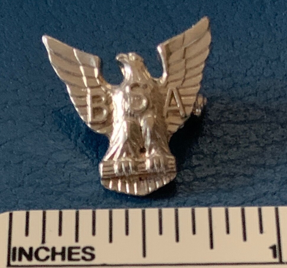 Vintage EAGLE RANK Boy Scouts of America PIN Uniform Sash Lapel Collar ...