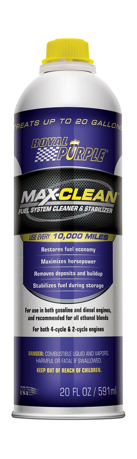 Royal Purple Max-Clean Fuel System Cleaner and Stabilizer 11722 20 Oz ...