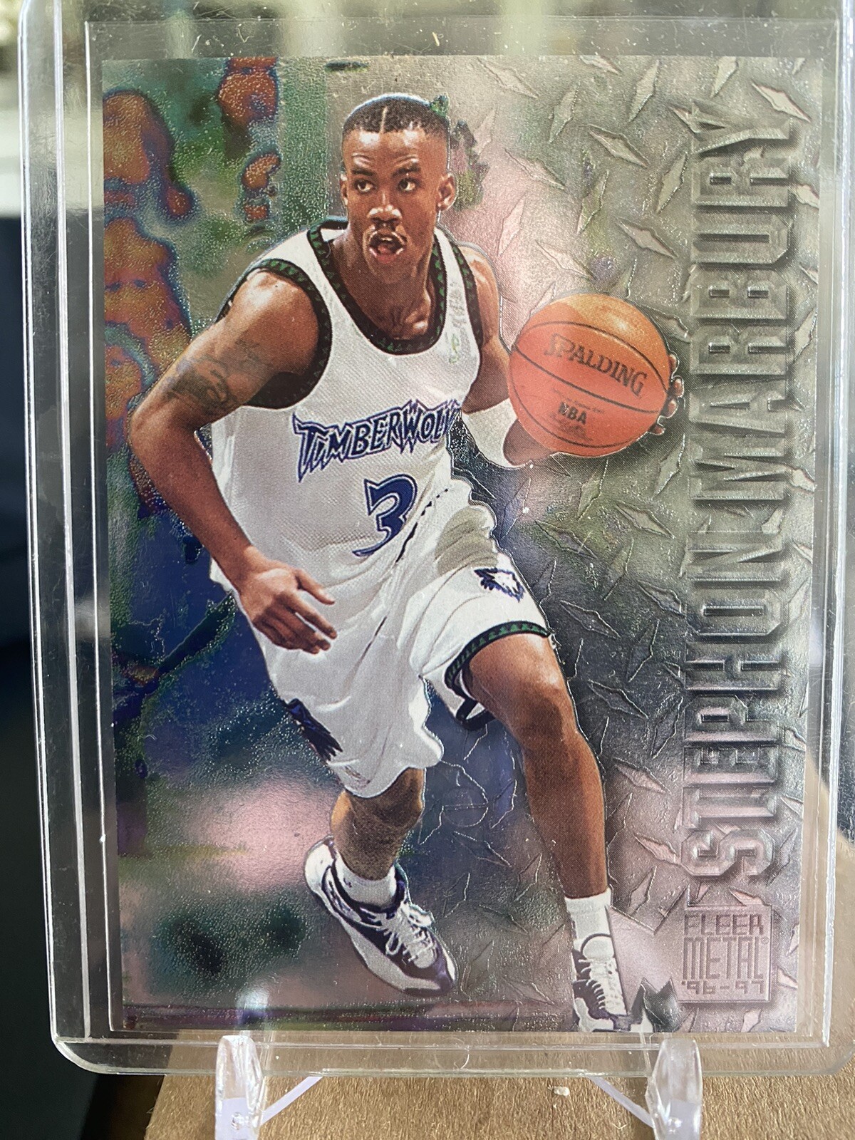1996-97 Fleer Metal Stephon Marbury Minnesota Timberwolves Rookie Card ...