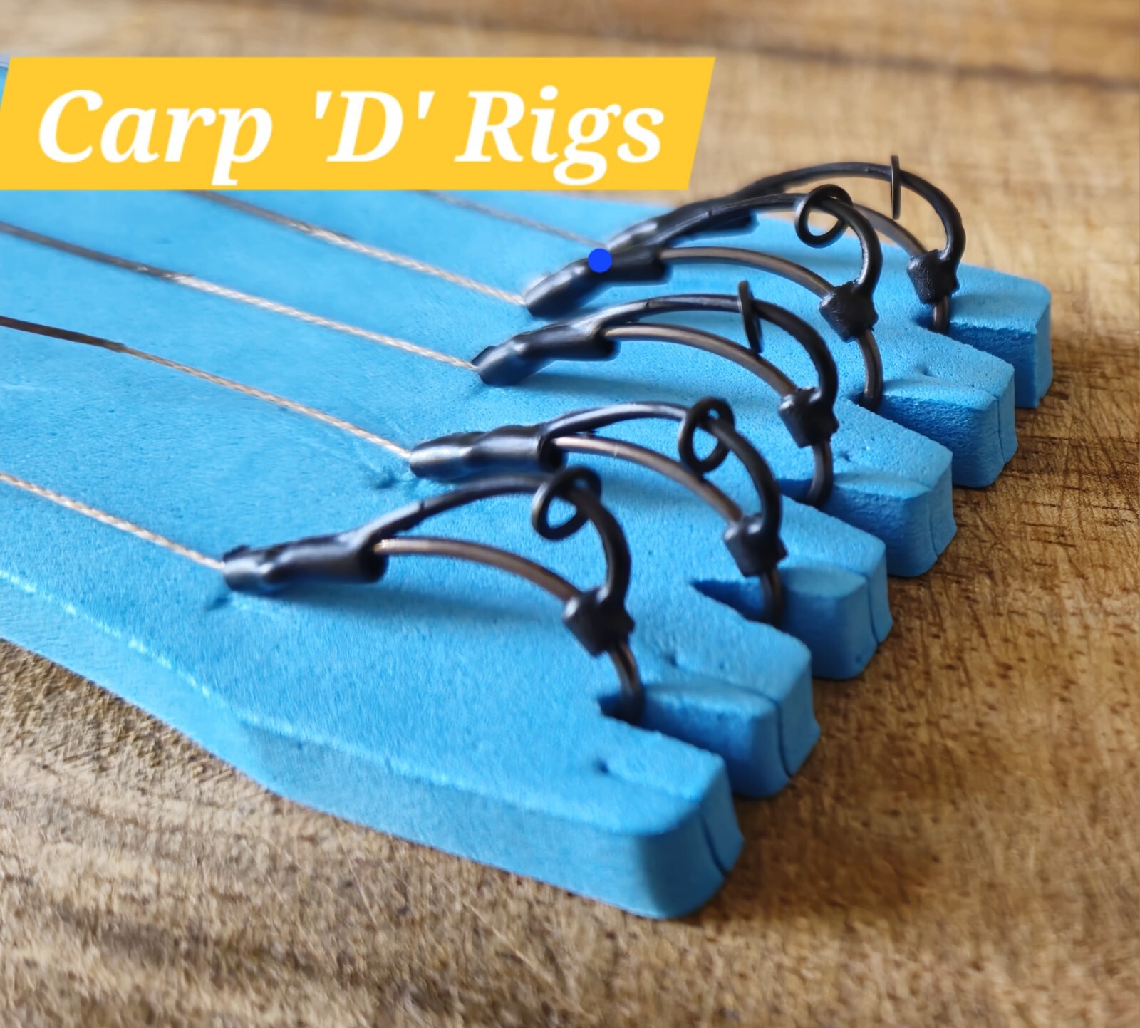 5 or 10 'D RIG' Pop up/Wafter Carp Aligner Rigs on Board Multiple Rig ...