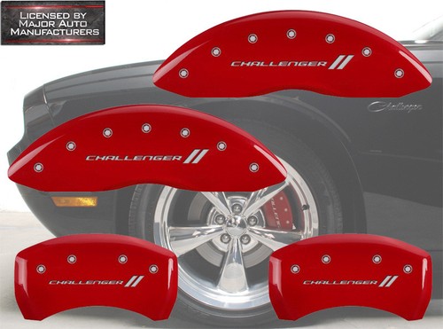 2009-2010 Dodge Challenger // R/T Front + Rear Red MGP Brake Disc ...