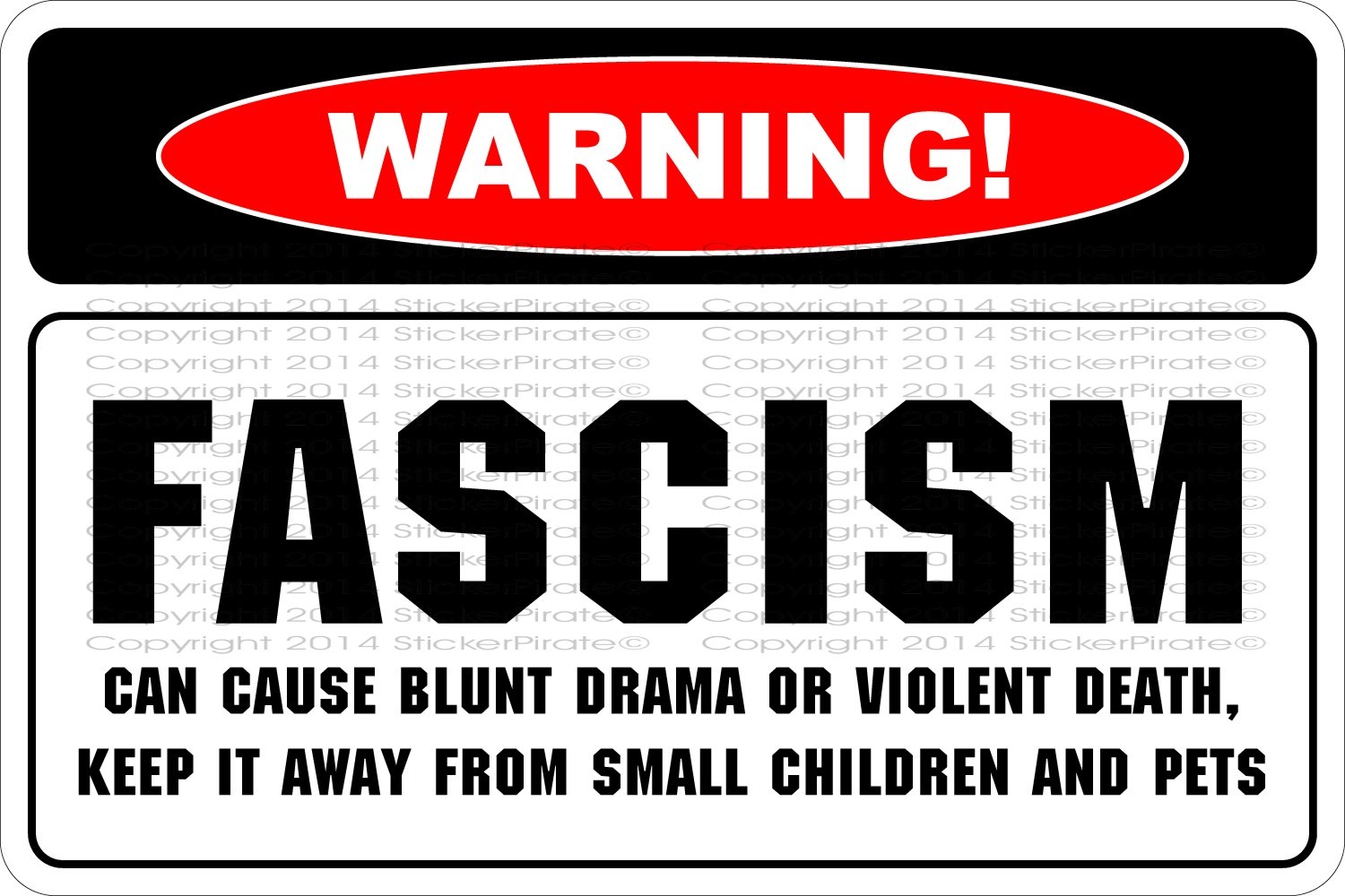 Metal Sign Warning Fascism 8” x 12” Aluminum NS 574 | eBay