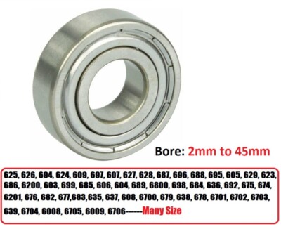 Deep Groove Ball Bearing Miniature Shielded Bearing Code 6 Series Bore ...