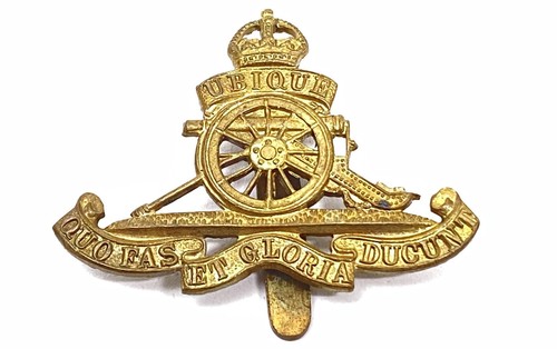 WW1 Royal Field Ubique Quo Fas Et Gloria Ducunt Cap Badge Military ...
