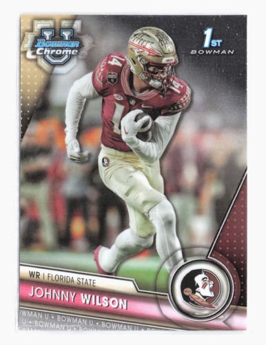 2023 Bowman University Chrome Johnny Wilson 1st First 22 Florida State ...