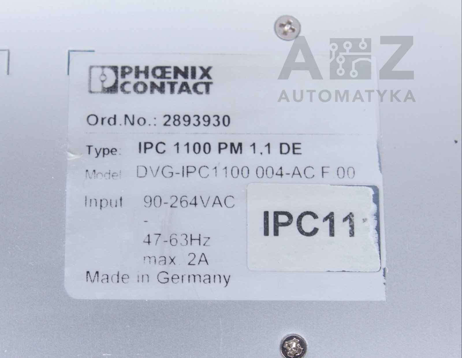 PHOENIX CONTACT IPC 1100 PM 1.1 DE 2893930 DVG-IPC1100 004-AC F.00 | eBay