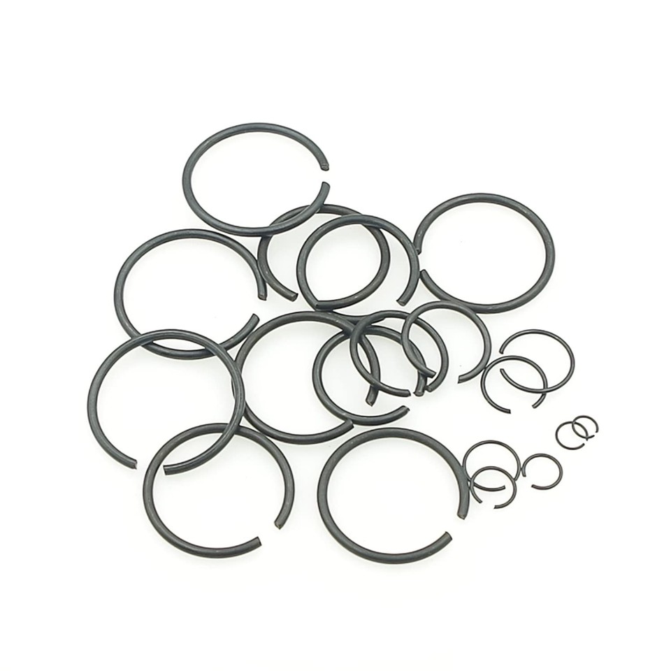 Metric 15-Sizes Round Wire C-Clips External Retaining Rings Assortment ...