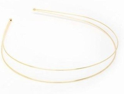 Gold Twin Row Metal Wire Tiara Base Hair Band Crafting Bridal Wedding ...