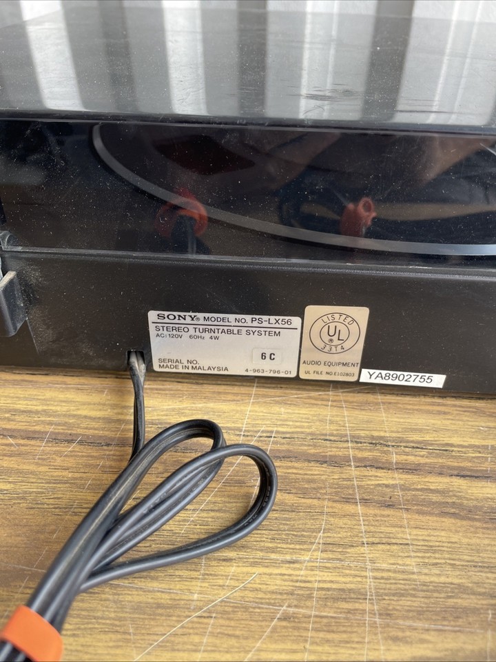 SONY PS-LX56 Servo Controlled Semi-Automatic Belt Drive Turntable ...