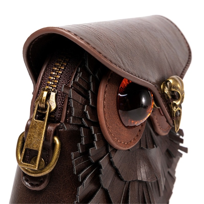 Medieval Crossbody Bag for Women Cute Owl Messenger Bag PU Leather ...