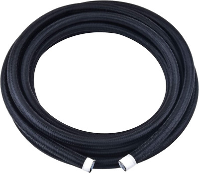 EVIL ENERGY 8AN PTFE E85 Fuel Line Hose Nylon Braided 20FT Black0.394 ...
