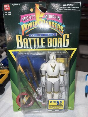 Power Rangers Mighty Morphin White Battle Borg Alien Rangers Rare | eBay