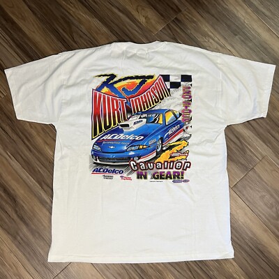 Vintage Kurt Johnson NHRA Shirt Mens Size XL White AcDelco Racing 2000 ...