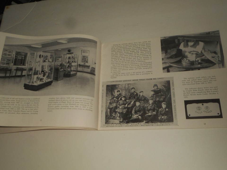 NATIONAL BASEBALL HALL of FAME and MUSEUM COOPERSTOWN NY 1965 Souvenir ...