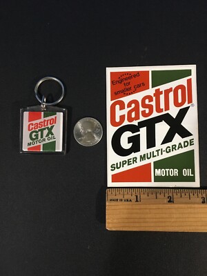 VTG Castrol GTX Motor Oil Hot Rod automotive Drag Racing Decal Sticker ...