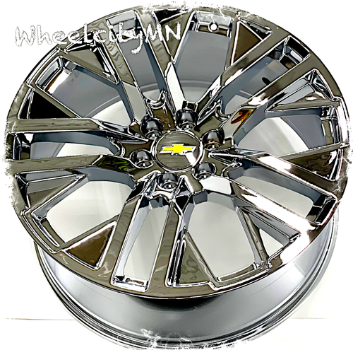 22" Chrome OE 5903 Replica 84570333 Rims fit 2023 Chevy Tahoe High ...