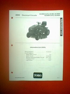 TORO 2005 TRACTOR MODELS XL380H XL380 XL440H DEMYSTIFICATION MANUAL | eBay