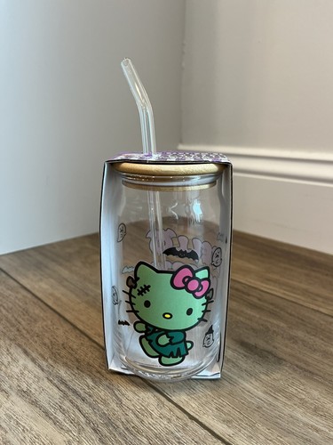 *NEW* Sanrio Hello Kitty Halloween Spooky Frankenstein Glass Cup ...