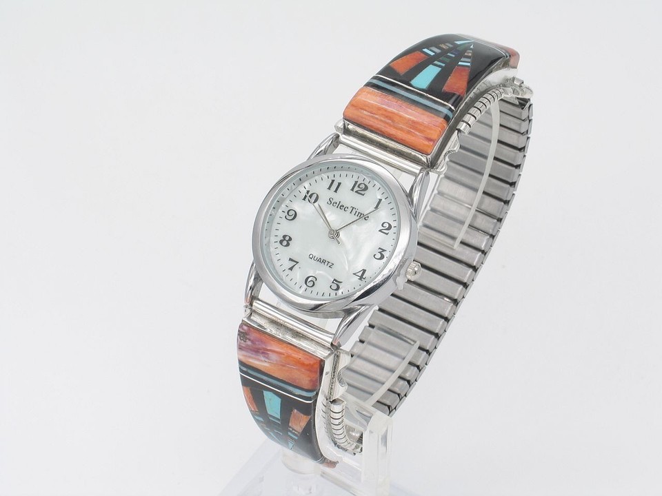 Native American Navajo Handmade Sterling Silver and Multi-Stone Men’s ...