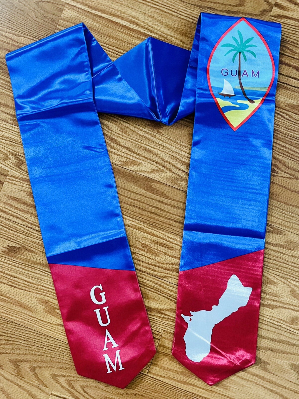 Guam Flag Graduation Stole Sash Guamanian Chamorro Hafa Philippines ...