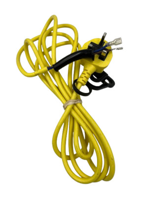 3m Long Yellow Power Cable Flex Lead Plug For Challenge Garden ...