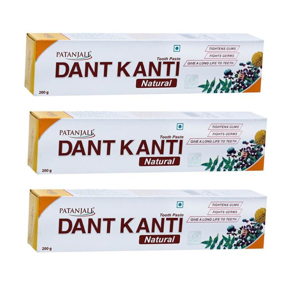 Patanjali Dant Kanti Natural Toothpaste 200g (Pack of 3) | eBay