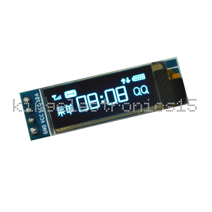 0.91'' Blue 128x32 IIC I2C OLED LCD Display DIY Module DC3.3V 5V For ...