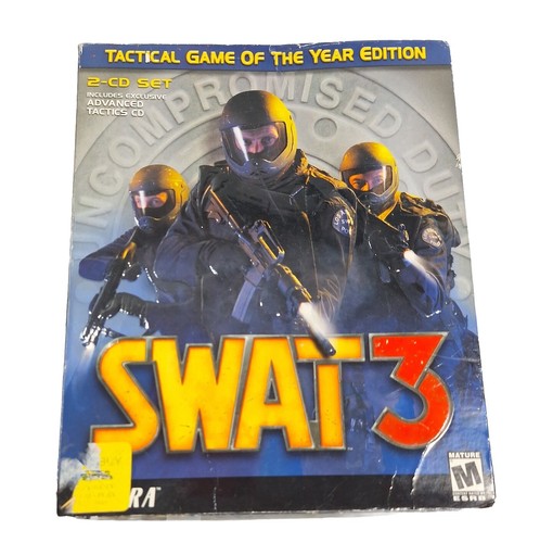 Rare Swat 3 (2001) Windows Sierra Tactical Game Big Box PC Windows CIB ...
