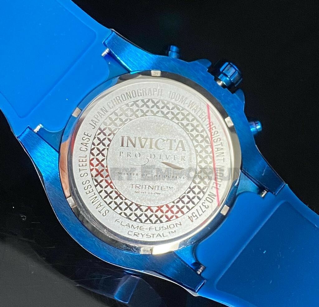Invicta Pro Diver 55mm Black Stainless Steel Case with Blue Silicone ...