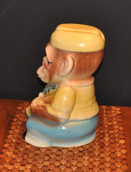 Vintage 1950s Roseville Robinson Ransbottom Jocko Monkey Cookie Jar 12 ...