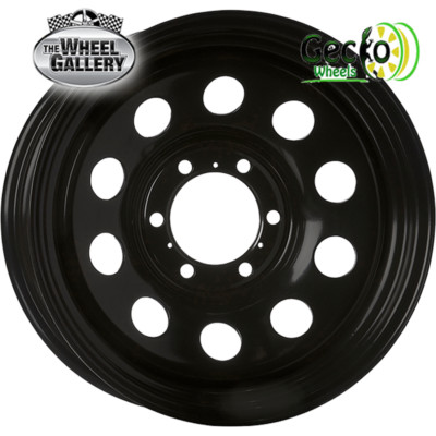 Gecko Mod Black 16x7 0PP Black Set of Steel Wheels | eBay Australia