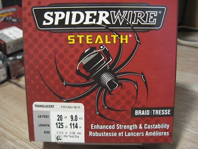 SpiderWire Stealth Braided Fishing Line - 20 LB - 125 Yds - Translucent ...