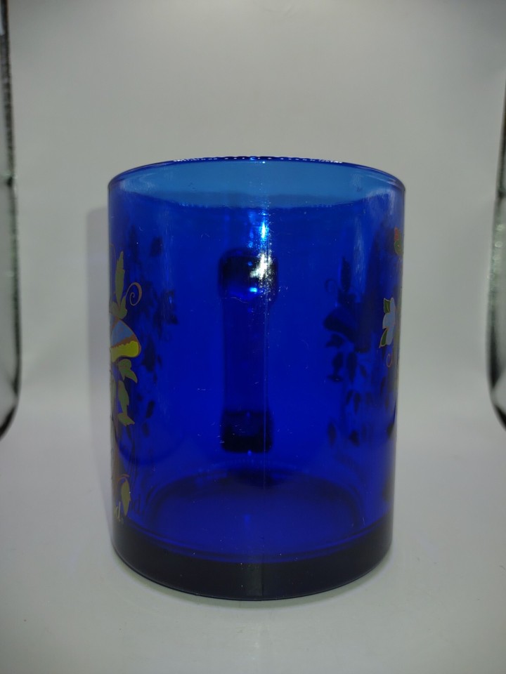 Vintage Cobalt Blue Butterfly Flower Dollywood Coffee Mug Tea Cup Dolly ...